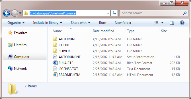 Example: Deploying Microsoft Forefront Client Security