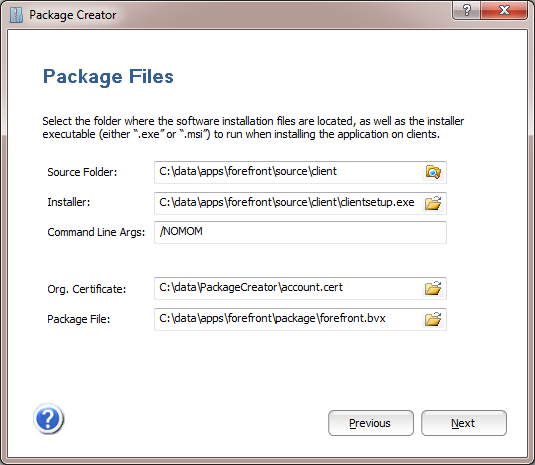 Example: Deploying Microsoft Forefront Client Security