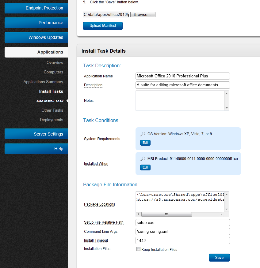 Example: Deploying Microsoft Office 2010